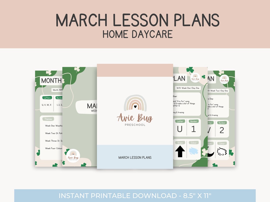 Home Daycare | Daycare Lesson Plans | March | Preschool Learning ...