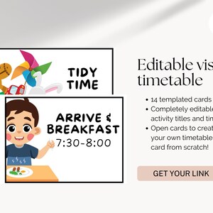 Preschool Visual Timetable: Editable Daily Schedule (digital Download ...