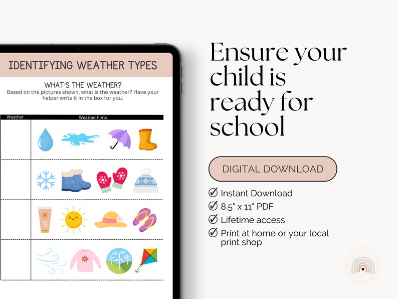 Weather Curriculum | Identifying | Tracing | Weather Fun | Preschool ...