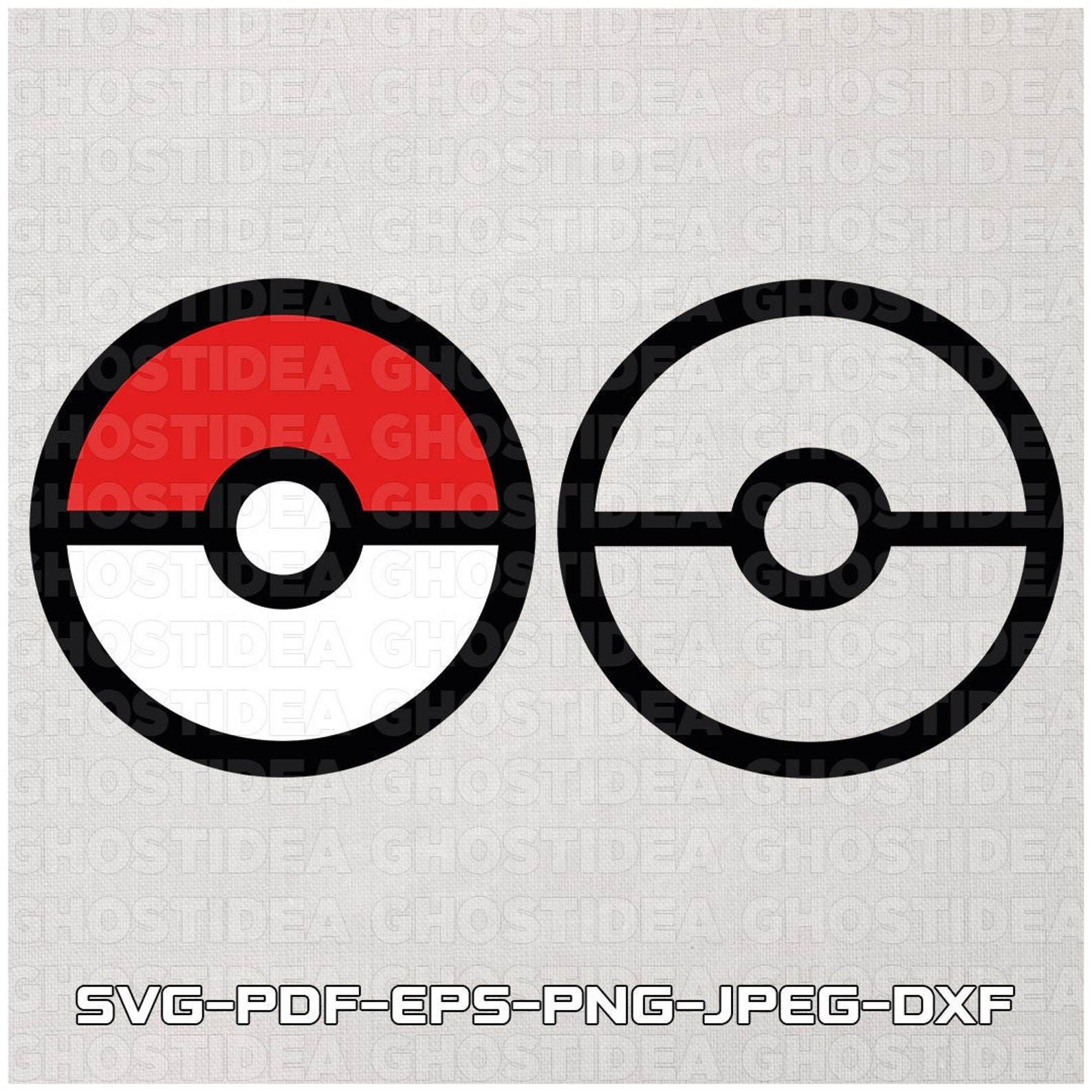Poke Ball SVG - Anime SVG - Ball Svg - Digital Clipart Svg Png Dxf Eps ...