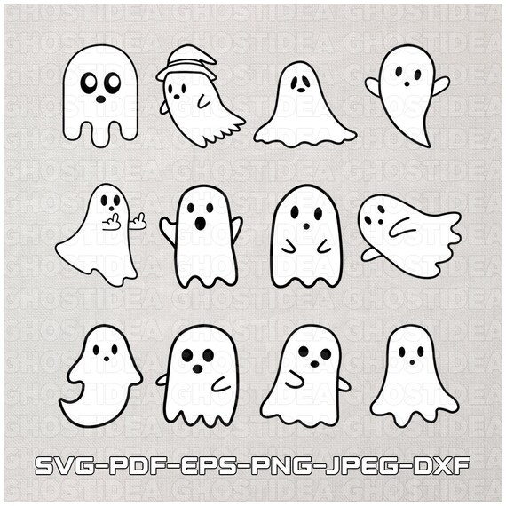 Ghost SVG Ghost SVG Bundle Ghost Face Svg Digital - Etsy