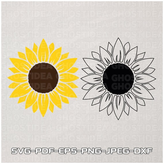 Sunflower SVG Sunflowers SVG Flower Svg Digital Clipart - Etsy