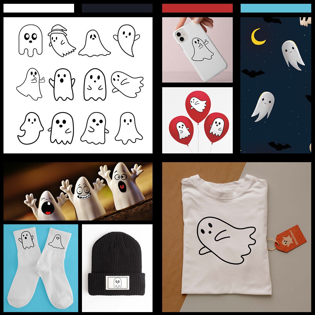 Ghost SVG - Ghost SVG Bundle - Ghost Face Svg - Digital Clipart Svg Png ...