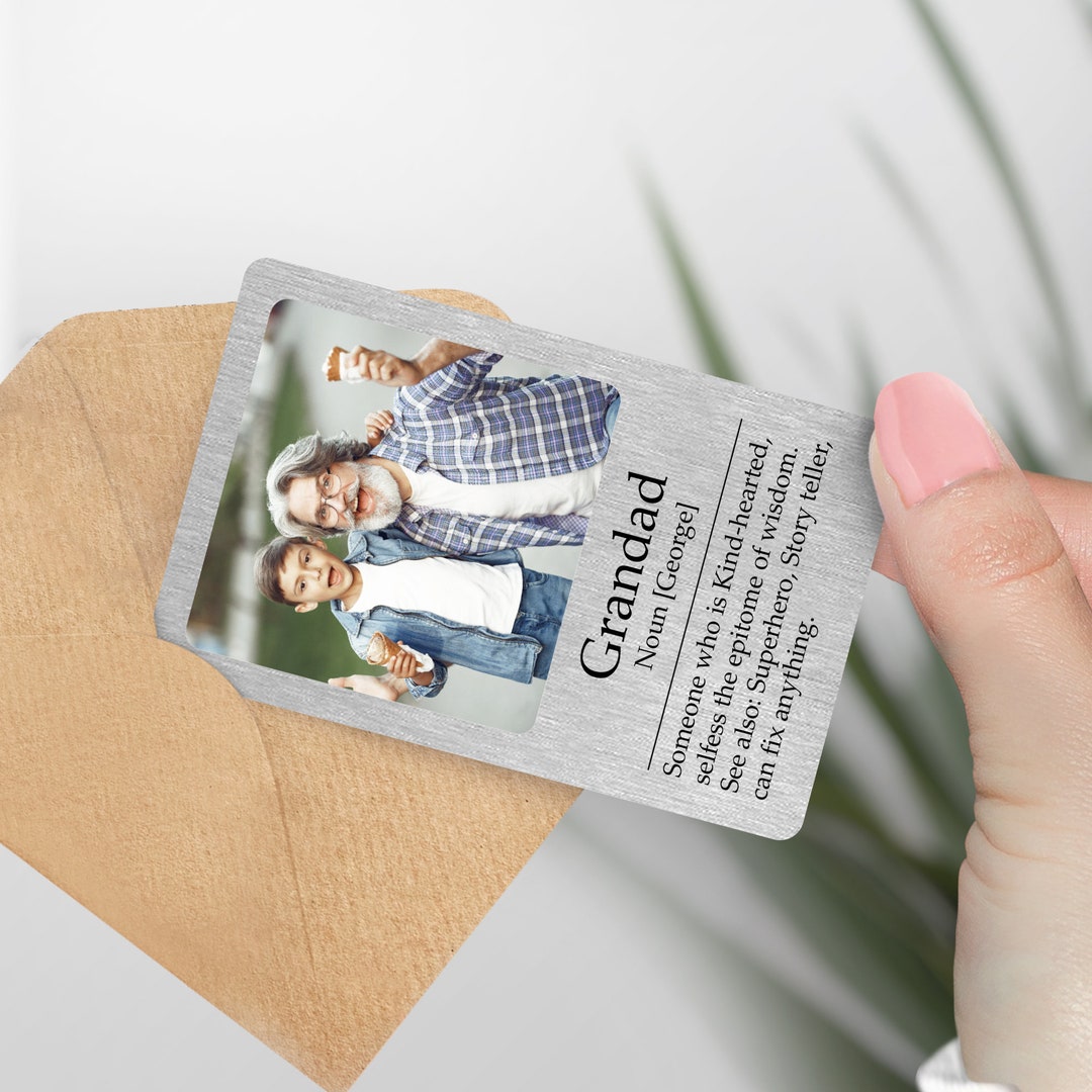 Grandad Definition Wallet Card Keepsake (colored) - Grandad Gift ...