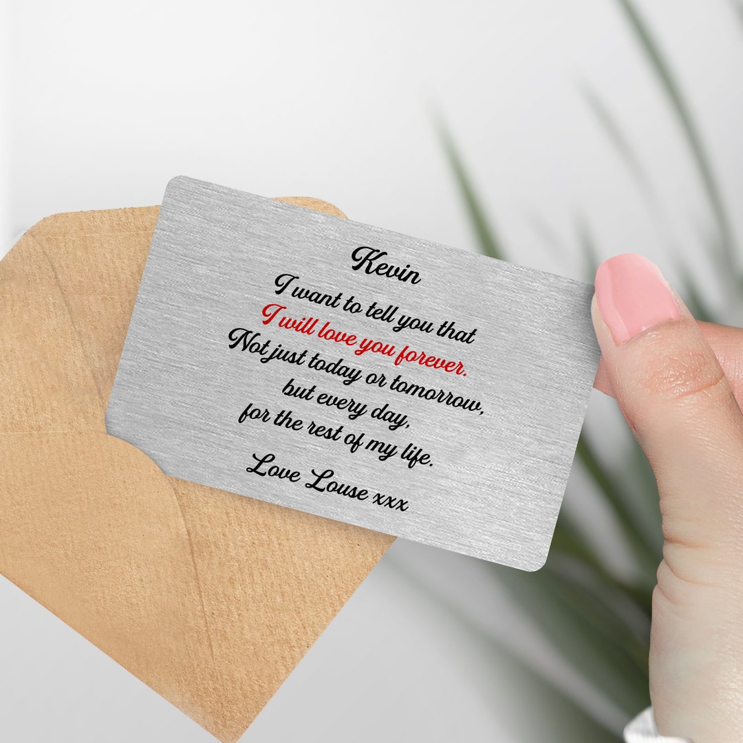 Personalised "soulmate Poem" Wallet Card - Sentimental Romantic ...