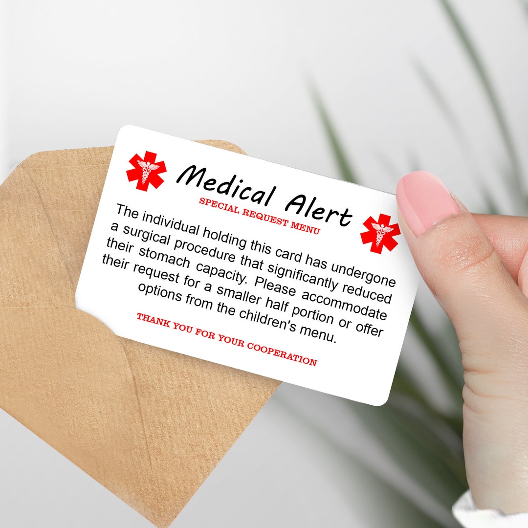 Medical Alert Metal Wallet Cards - Gift for Friends, Healthy Cards ...