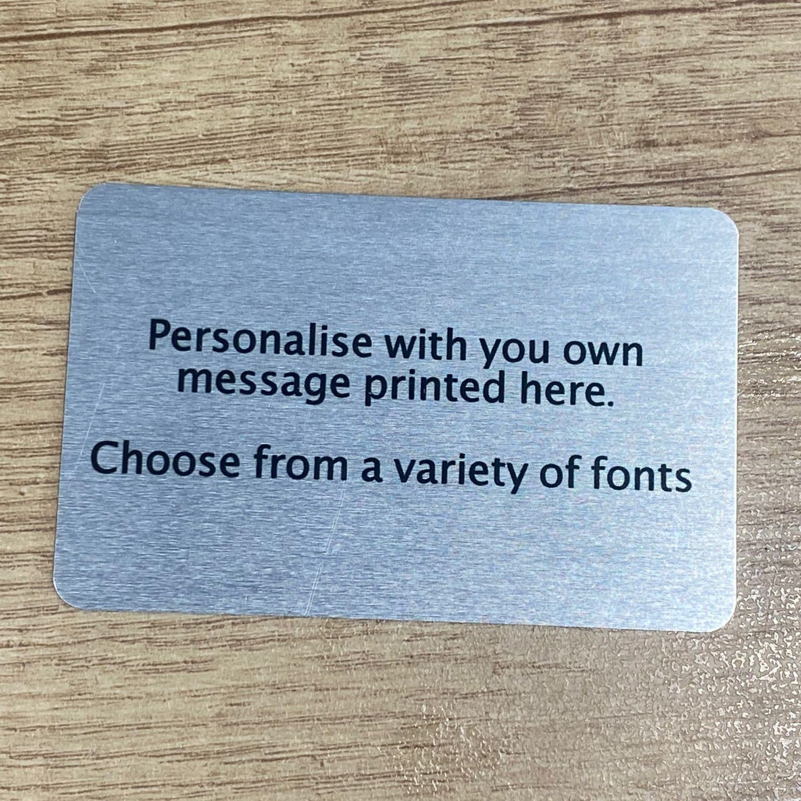 Personalised Metal Wallet Card Add Any Text Custom Card - Etsy UK