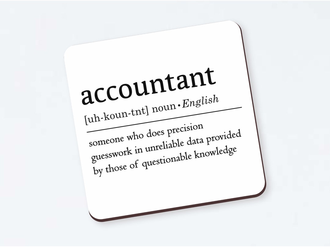 Funny Accountant Definition Coaster Funny Birthday Office Gifts for ...
