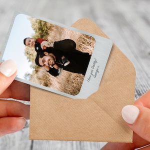 Personalised Metal Wallet Photo Card for Dad Husband Grandad Gift ...