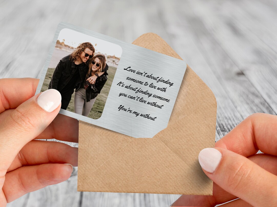 Half Potrait Landscape Photo Wallet Purse Card, Metal Keepsake Gift ...