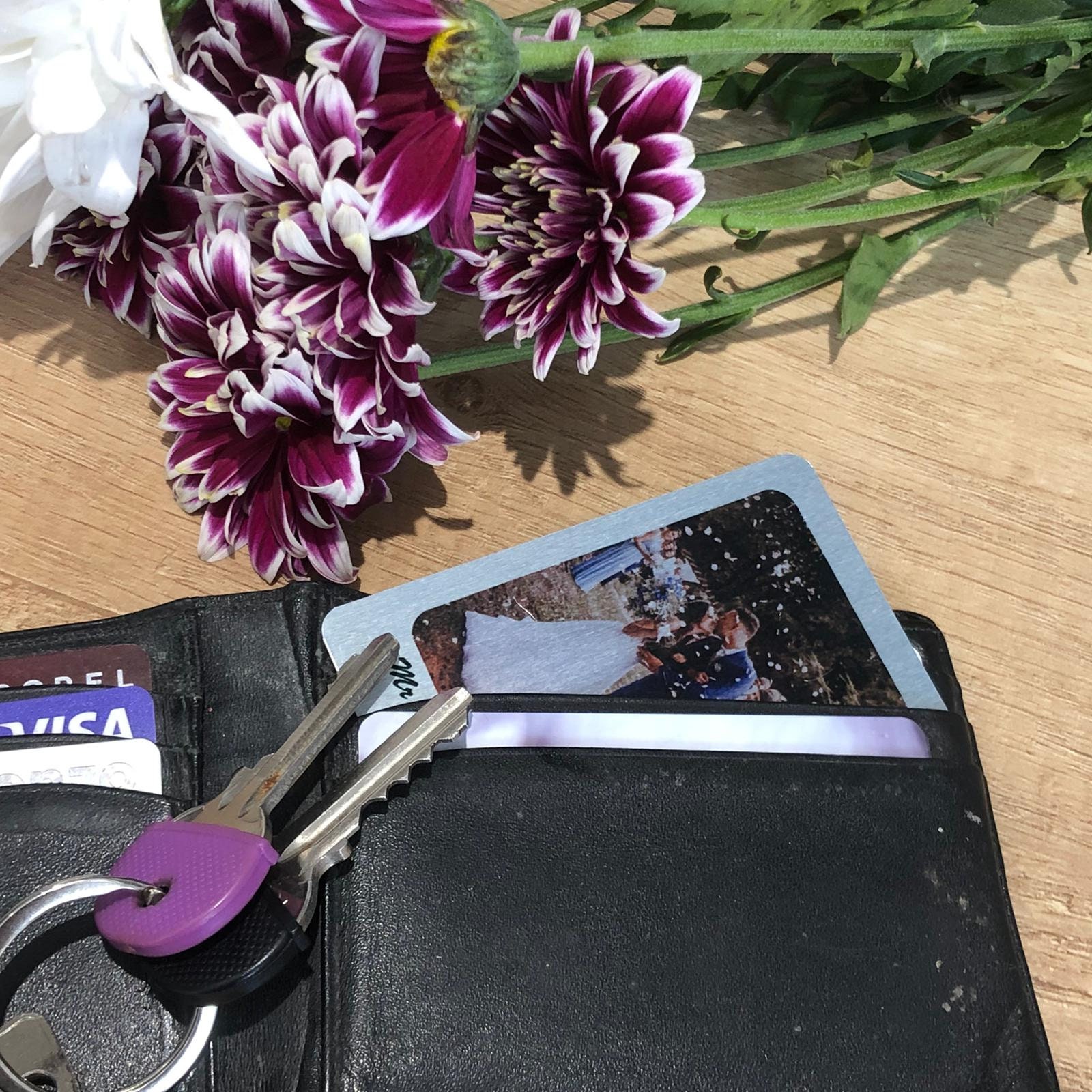 Aluminium Personalised Photo Wallet Purse Card Metal Keepsake - Etsy UK