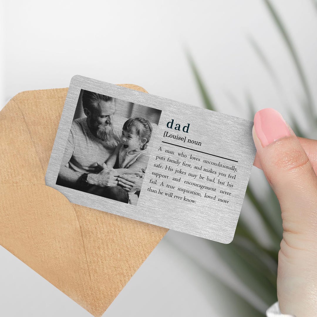 Dad Definition Metal Wallet Card - Custom Father's Day Gift, the Day ...