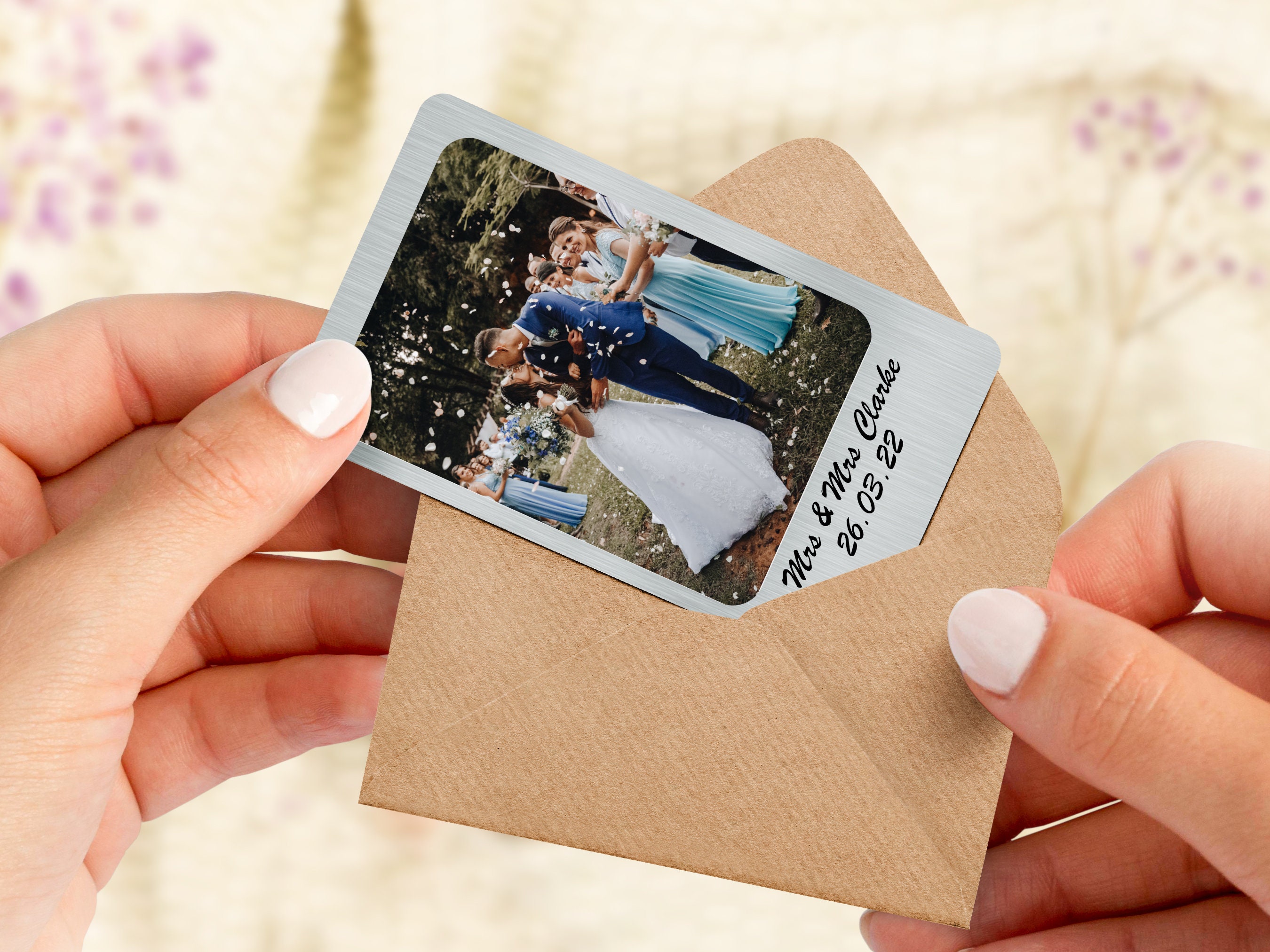 Aluminium Personalised Photo Wallet Purse Card Metal Keepsake - Etsy UK