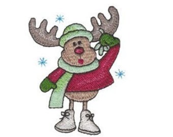 7 Size Moose Forest Embroidery Design Machine Embroidery Digital ...