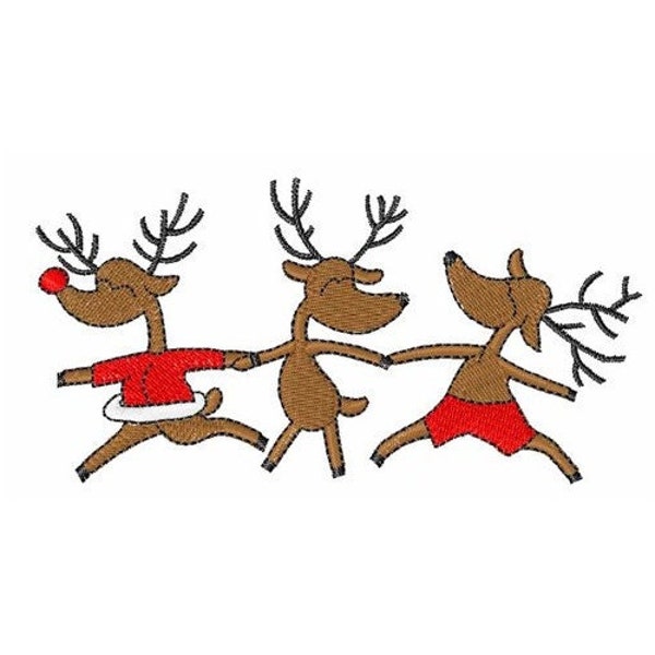 Reindeer Embroidery - Etsy