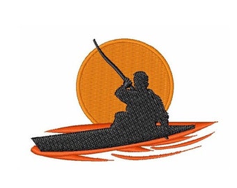 Kayak Paddle on Machine Embroidery Design Embroidery - Etsy