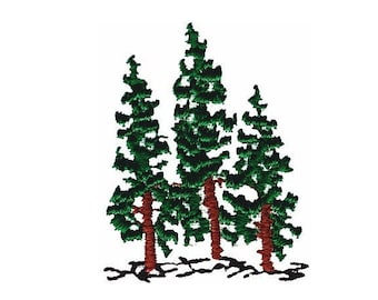 Pine Trees - Machine Embroidery Design - Etsy