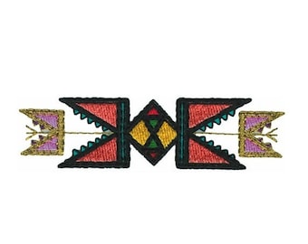 Native American Pattern Border Machine Embroidery Design, Tribal ...