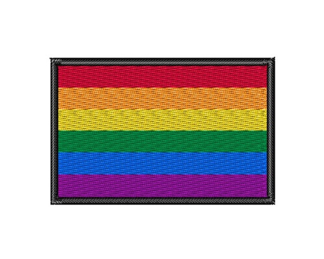 Gay Pride Flag Machine Embroidery Design - Etsy