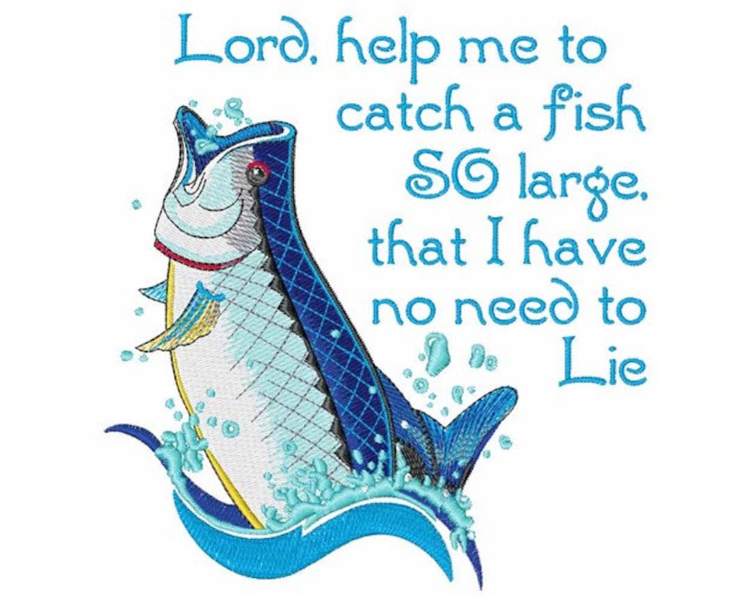 Fishing Prayer - Machine Embroidery Design - Etsy