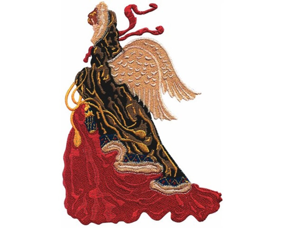 Elegant Angel - Machine Embroidery Design - Etsy