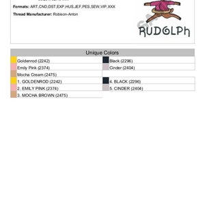 Rudolph - Machine Embroidery Design - Etsy