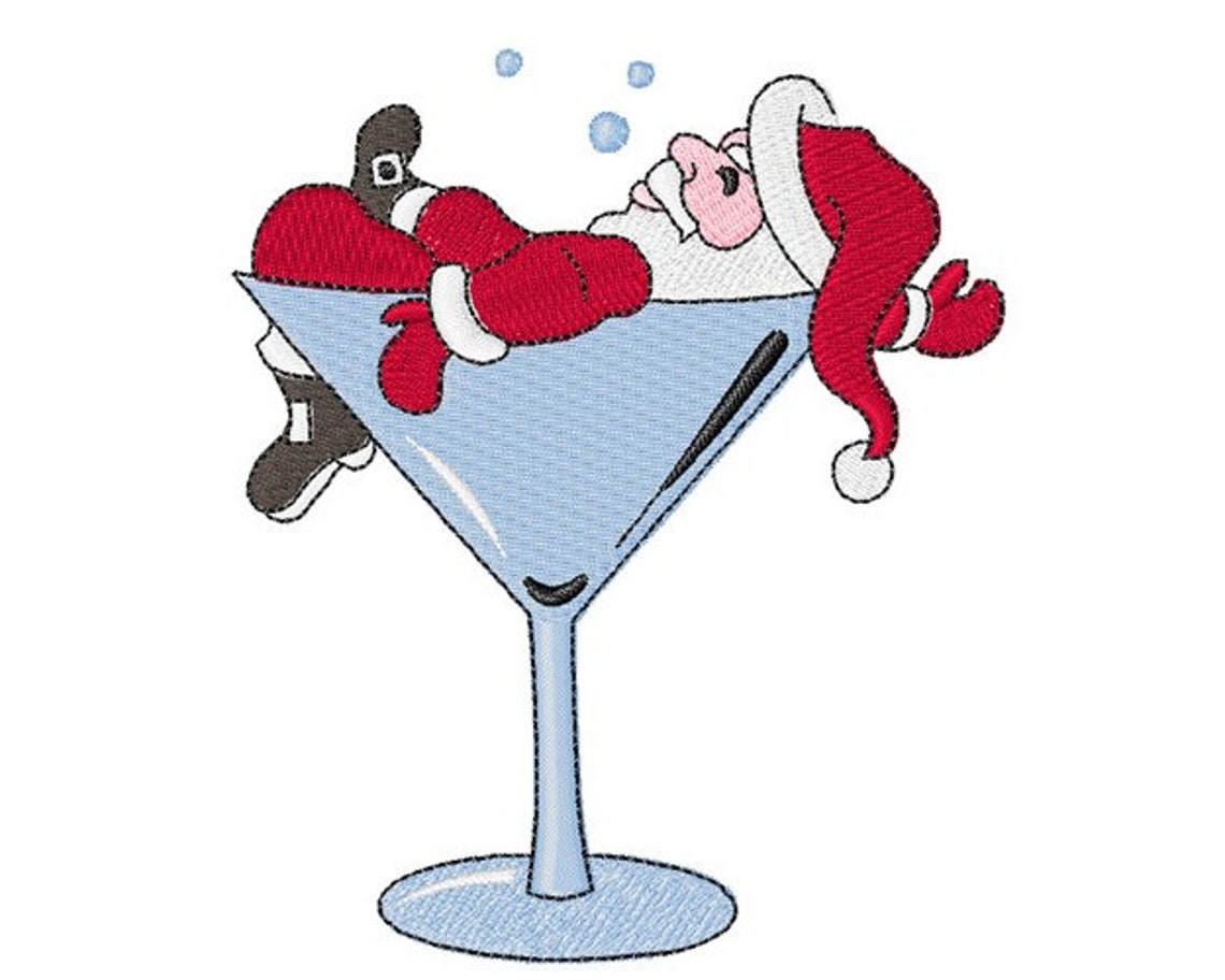 Tipsy Santa Machine Embroidery Design - Etsy
