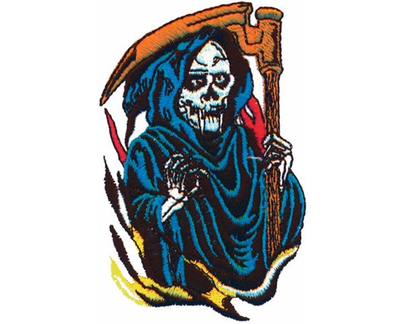 Grim Reaper Machine Embroidery Design - Etsy