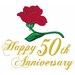 Anniversary 50th - Machine Embroidery Design - Etsy