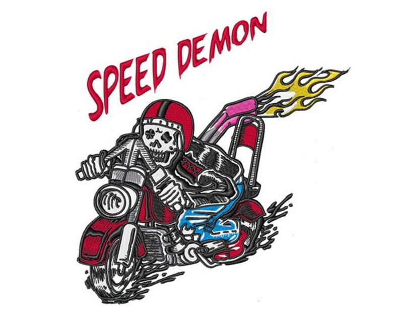 Speed Demon - Machine Embroidery Design - Etsy