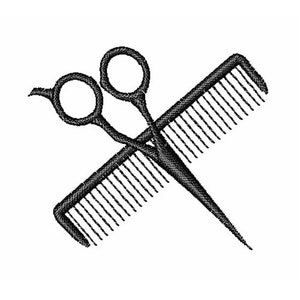 Scissors and Comb - Machine Embroidery Design - Etsy