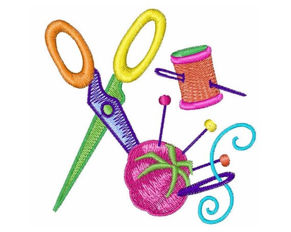Sewing Tools Machine Embroidery Design - Etsy