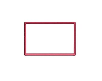 Rectangle Filled Machine Embroidery Design - Etsy