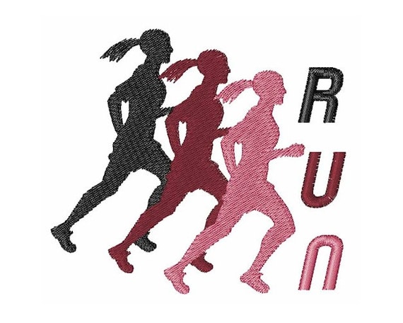 Run Machine Embroidery Design - Etsy
