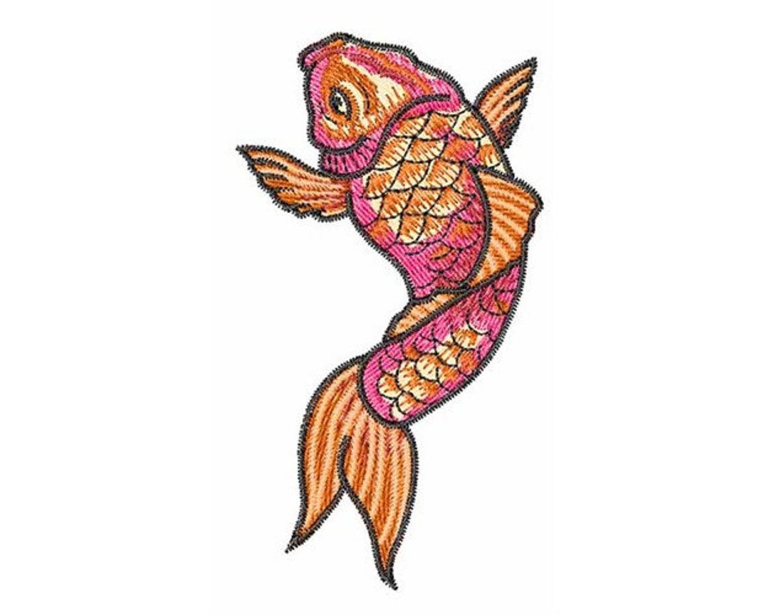 Koi Fish - Machine Embroidery Design - Etsy