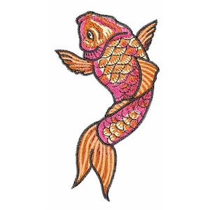 Koi Fish - Machine Embroidery Design - Etsy