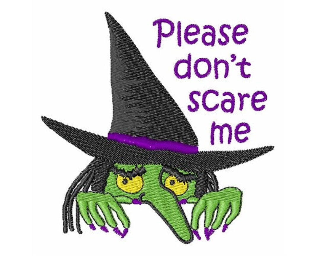 Please Dont Scare Me Machine Embroidery Design - Etsy