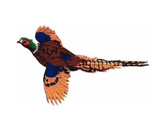 Ring-necked Pheasant Machine Embroidery Design, Common Pheasant Male ...