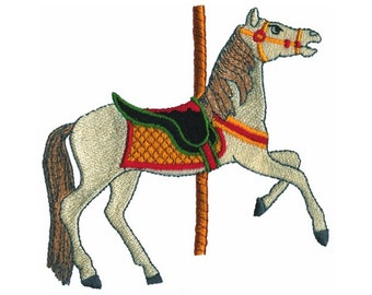 Carousel Horse Machine Embroidery Design - Etsy