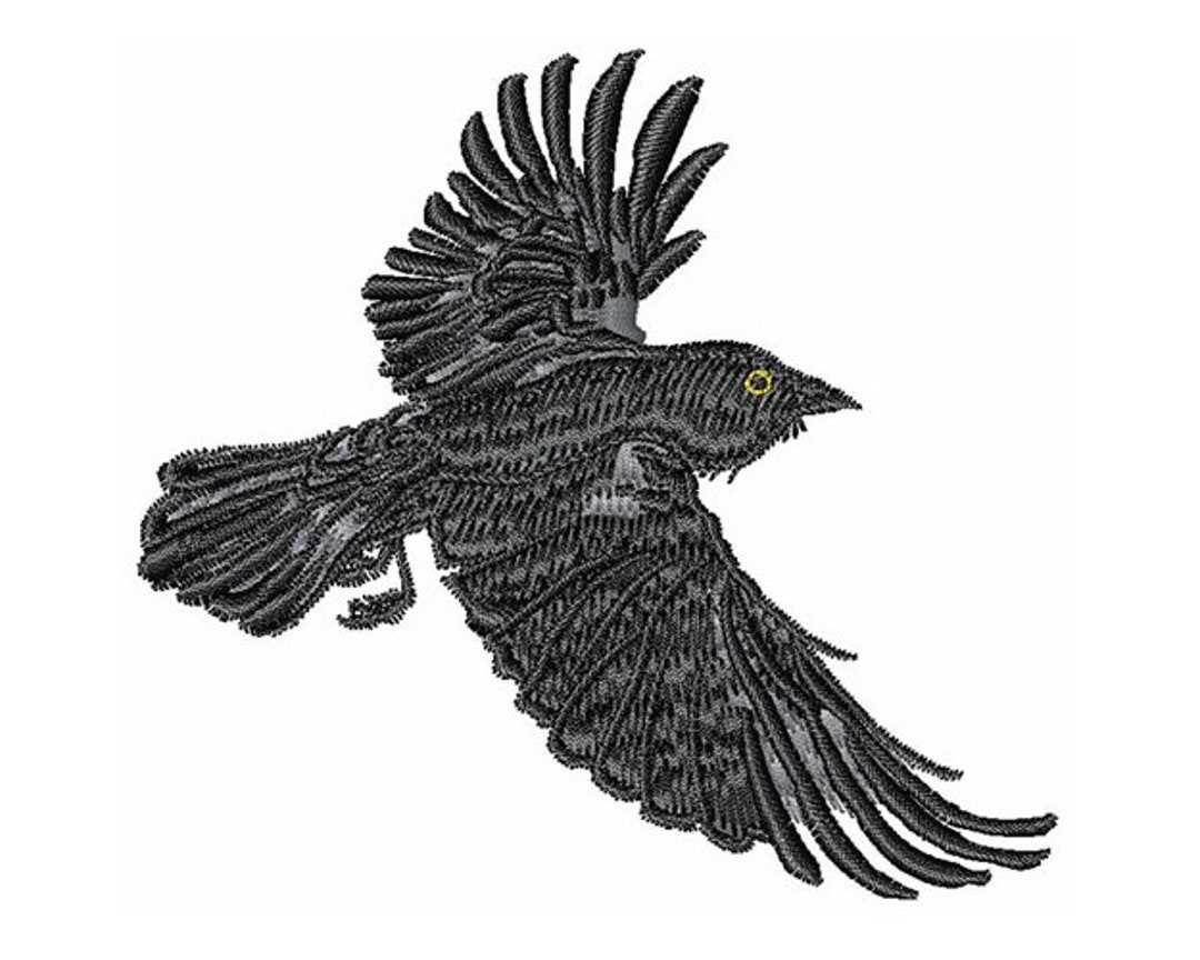 Raven - Machine Embroidery Design - Etsy