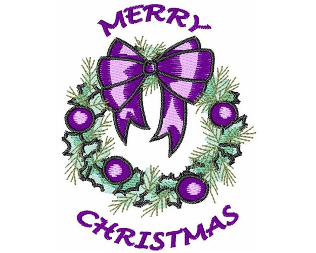 Merry Christmas - Machine Embroidery Design - Etsy UK