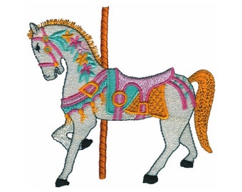 Carousel Horse Embroidery Design. Machine Embroidery Design. - Etsy