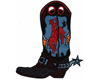 Cowboy Boot Machine Embroidery Design - Etsy