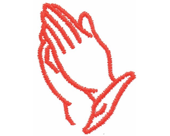 Praying Hands Machine Embroidery Design - Etsy