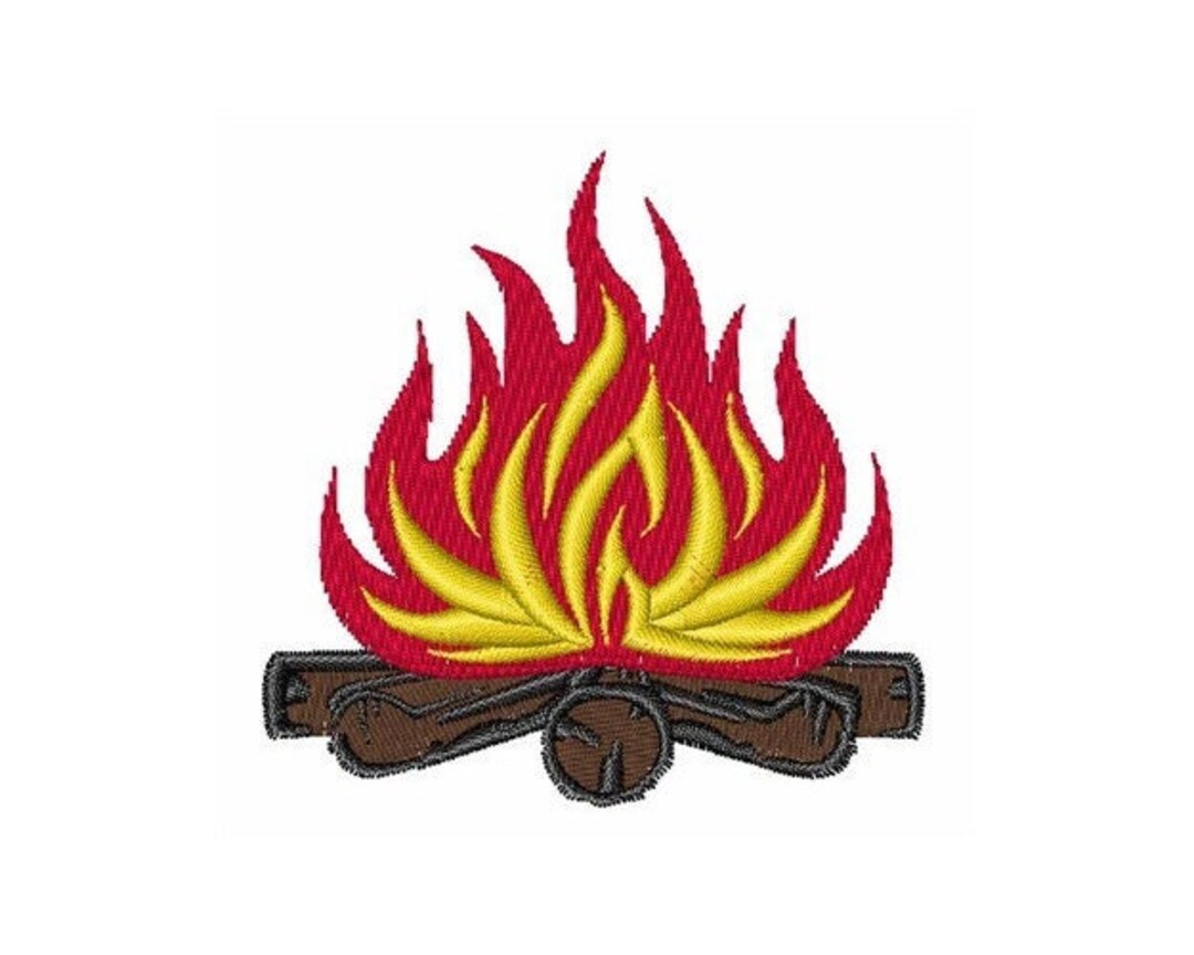 Campfire - Machine Embroidery Design - Etsy
