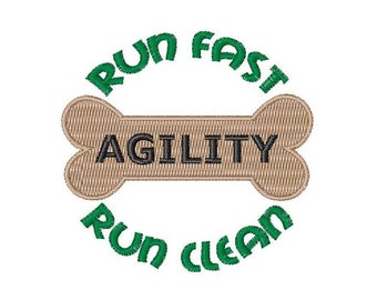 Agility Embroidery Design - Etsy