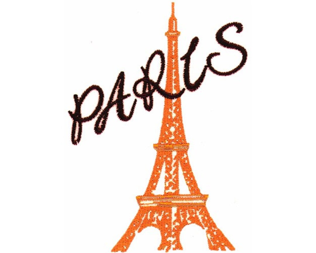 Paris Eiffel Tower Machine Embroidery Design - Etsy