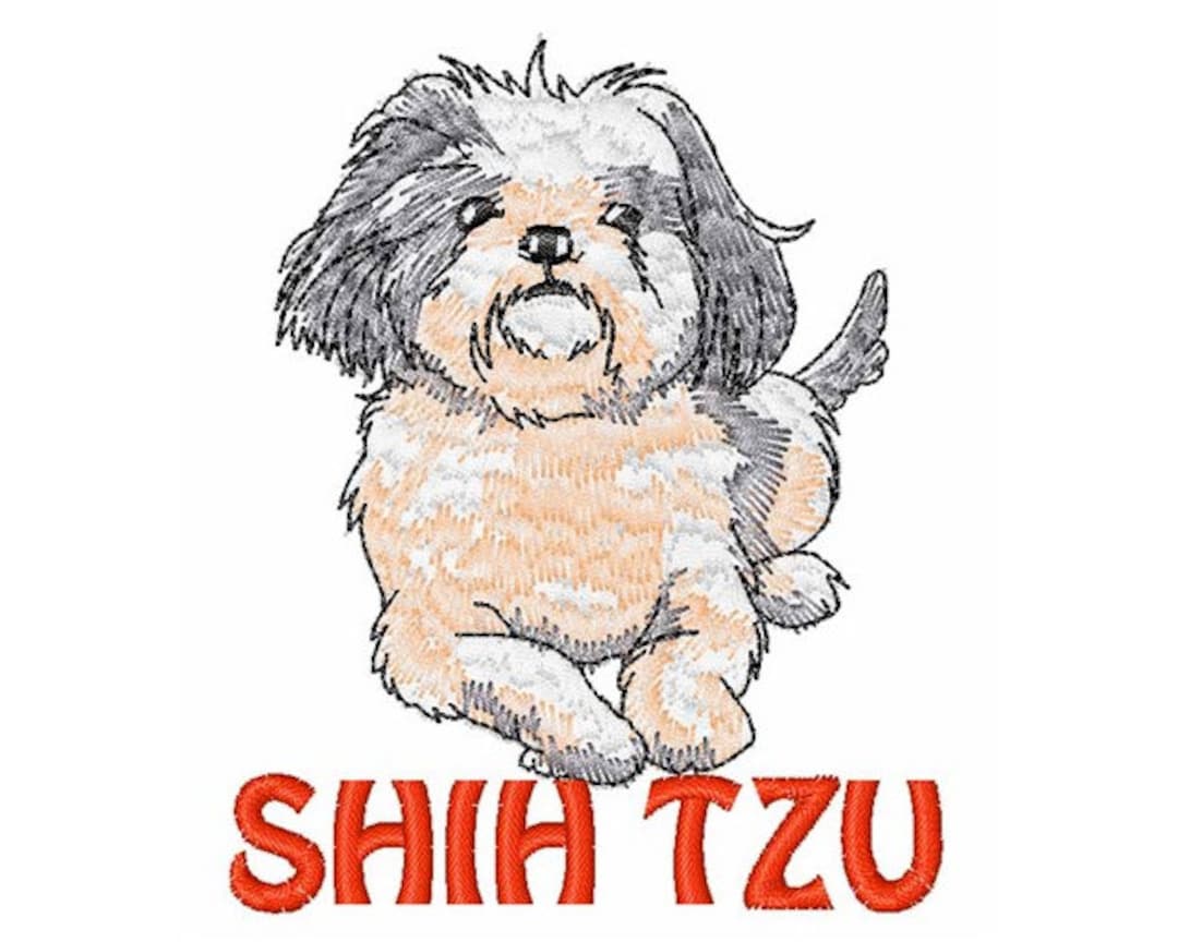 Shih Tzu - Machine Embroidery Design - Etsy
