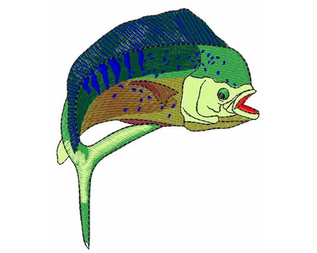 Mahi Mahi Machine Embroidery Design - Etsy