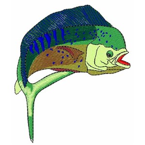 Mahi Mahi Machine Embroidery Design - Etsy